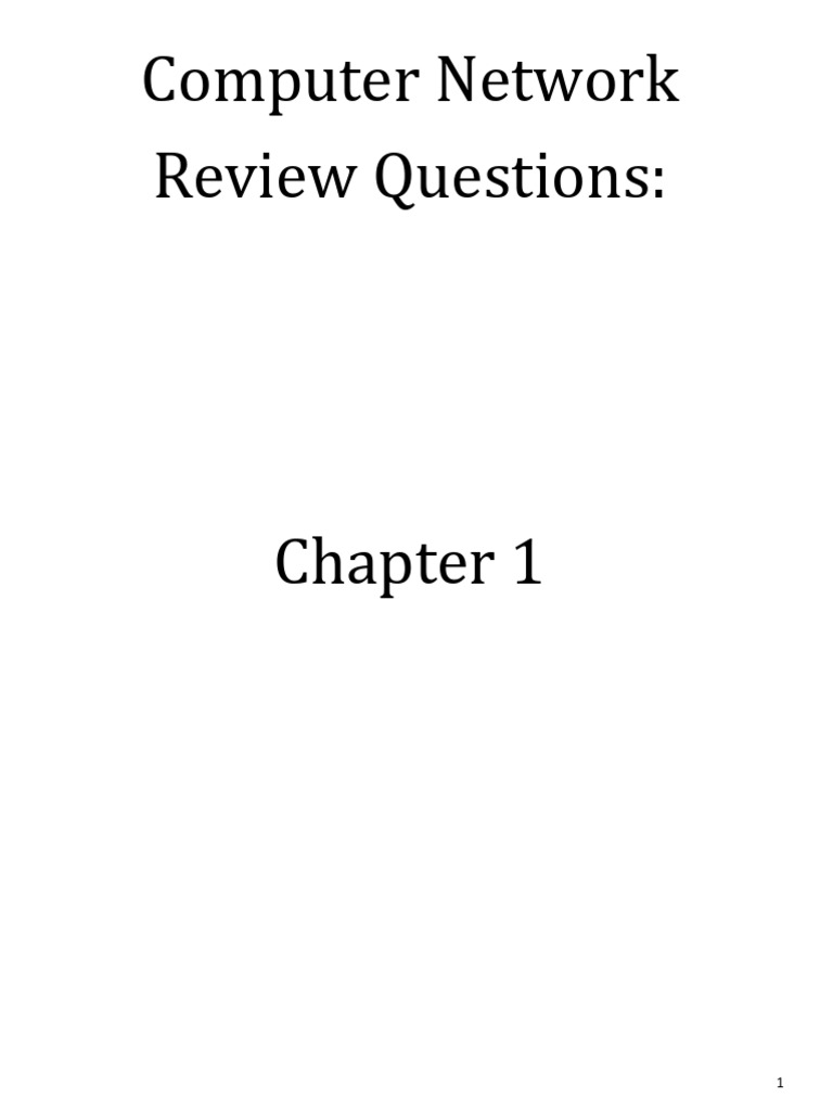 Computer Network Midterm Review Questions For Chapter 1 to 3 | PDF