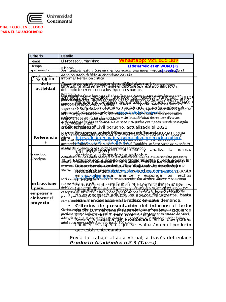 Tw-Derecho Procesal Civil Pa3 (Tarea) | PDF | Caso de ley | Justicia