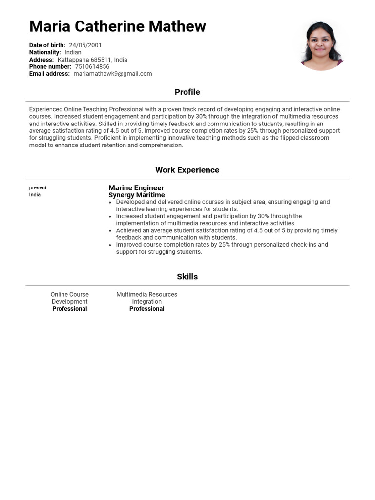 Maria Resume | PDF
