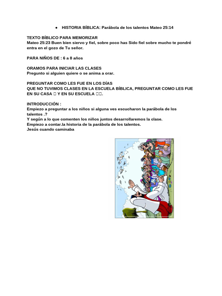 Parábola de los talentos | PDF