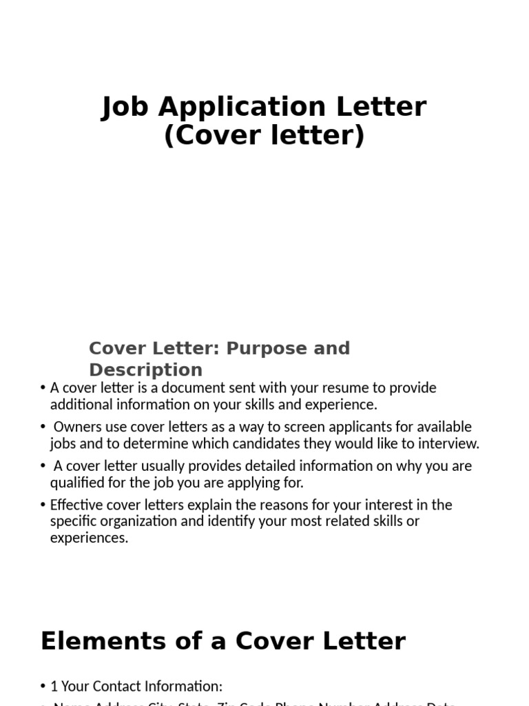 Cover Letter | PDF