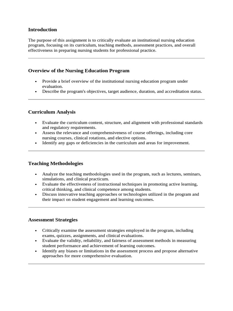 28 "Critical Evaluation of An Institutional Nursing Education Programme ...