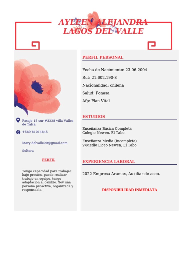 Curriculum Flores | PDF