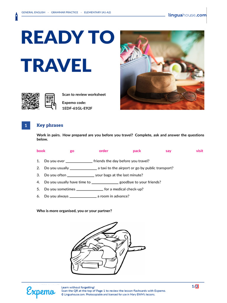 Ready To Travel British English Student A1 A2 | PDF