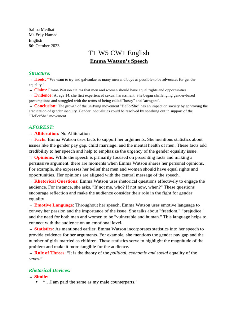 T1 W5 CW1 English | PDF