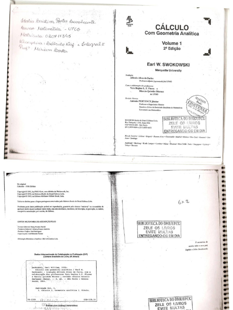 Earl Swokowski - Cálculo Com Geometria Analítica - Vol. 1 - 2 Edição ...