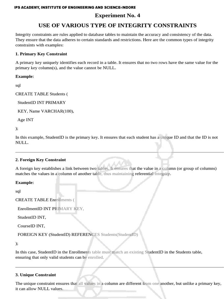 New DBMS 4 To11 | PDF
