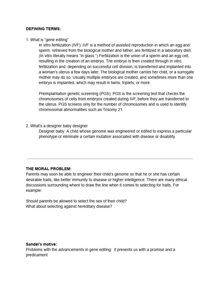 Bioethics Group Project | PDF