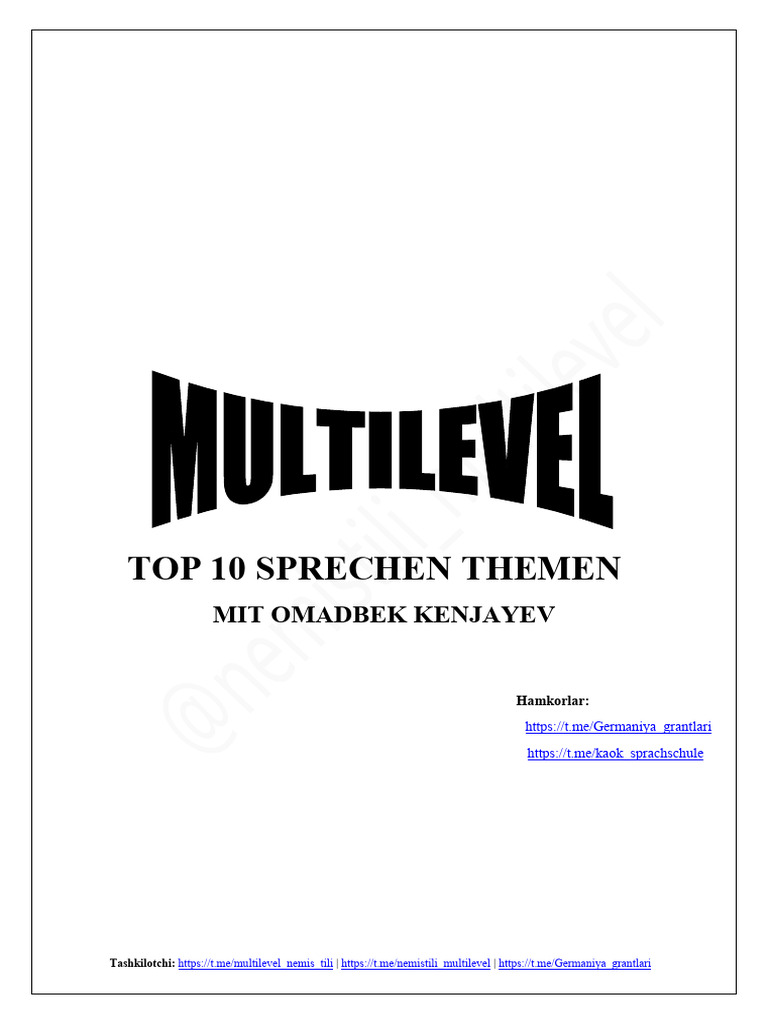 TOP 10 Sprechen Themen | PDF