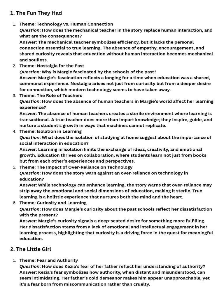 The Fun They Had | PDF