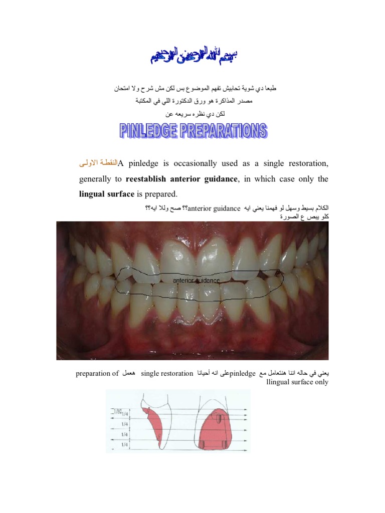 Pin Ledge | PDF | Dentistry Branches | Mouth