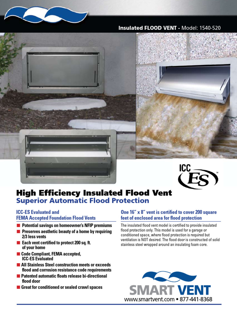 Flood Vent Model 1540-520 Spec Sheet | PDF