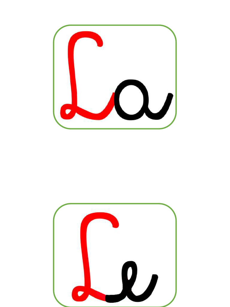 Fichas LA LE LI LO LU Ligada | PDF