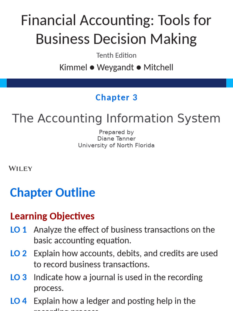 Kimmel Financial 10e Ppt Ch03 The Accounting Information System 2 Pdf