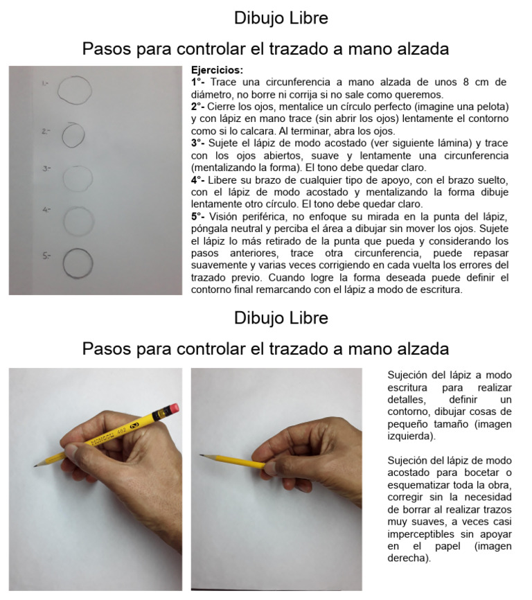 Pasos para Controlar El Trazado A Mano Alzada | PDF