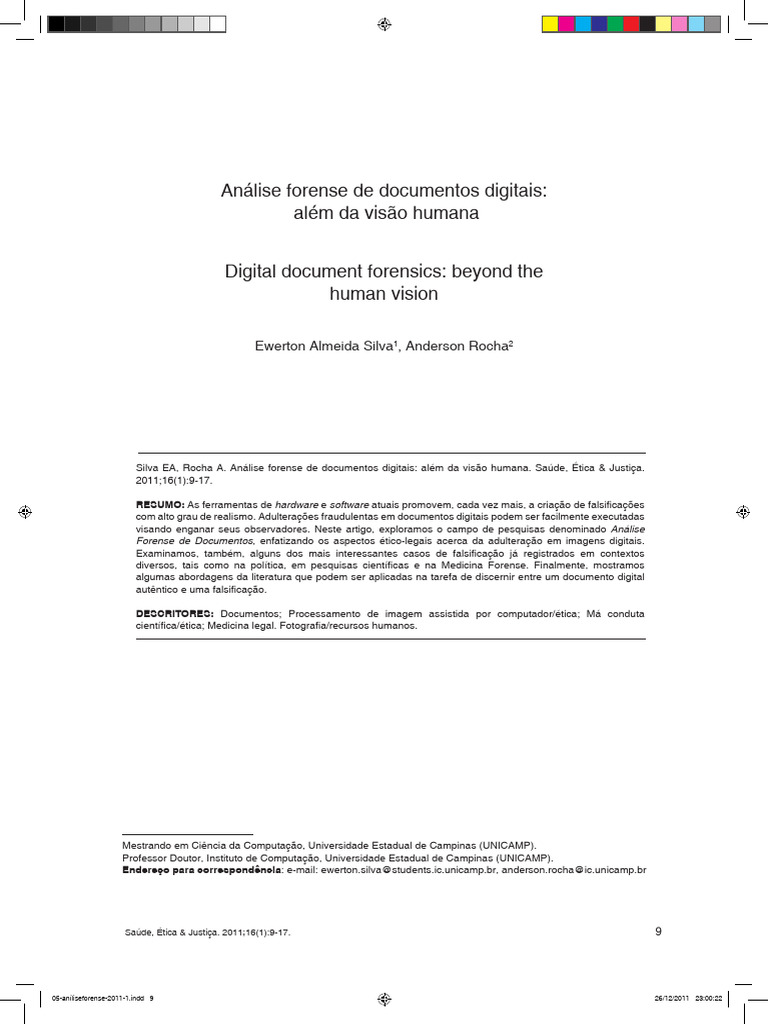 Analise Forense de Documentos Digitais A | PDF