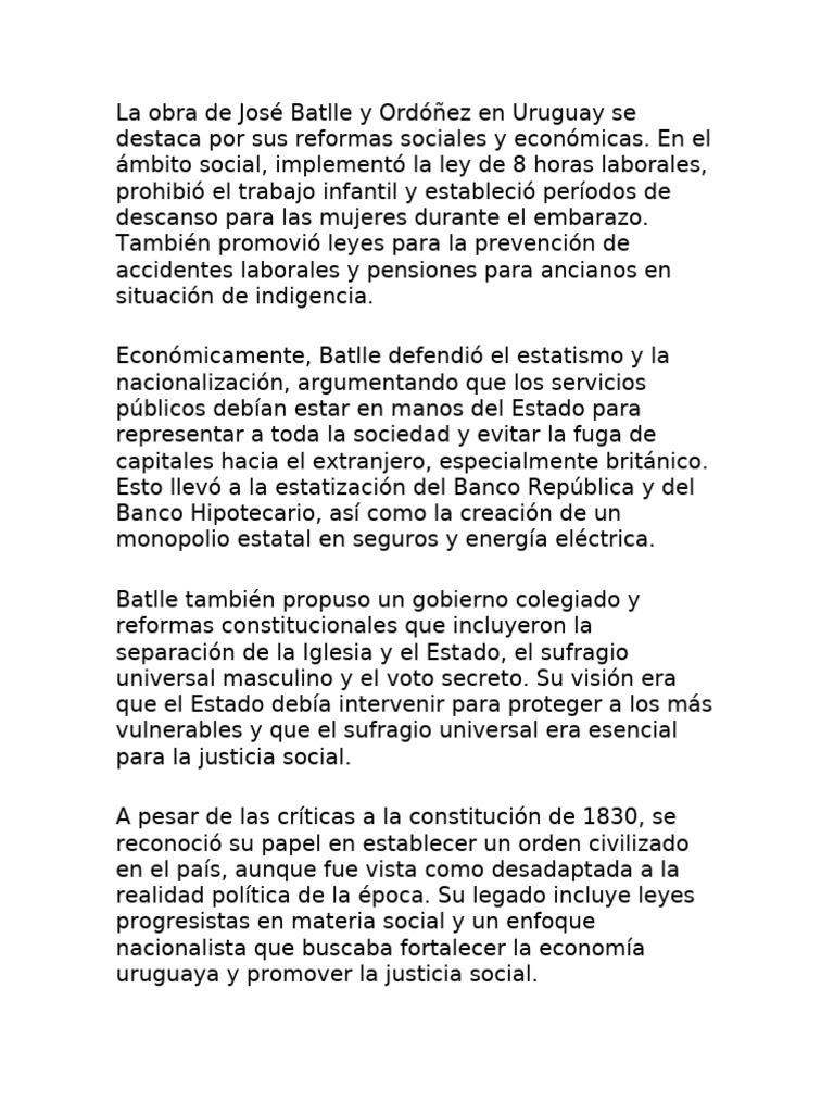 Jose Batlle y Ordoñez | PDF