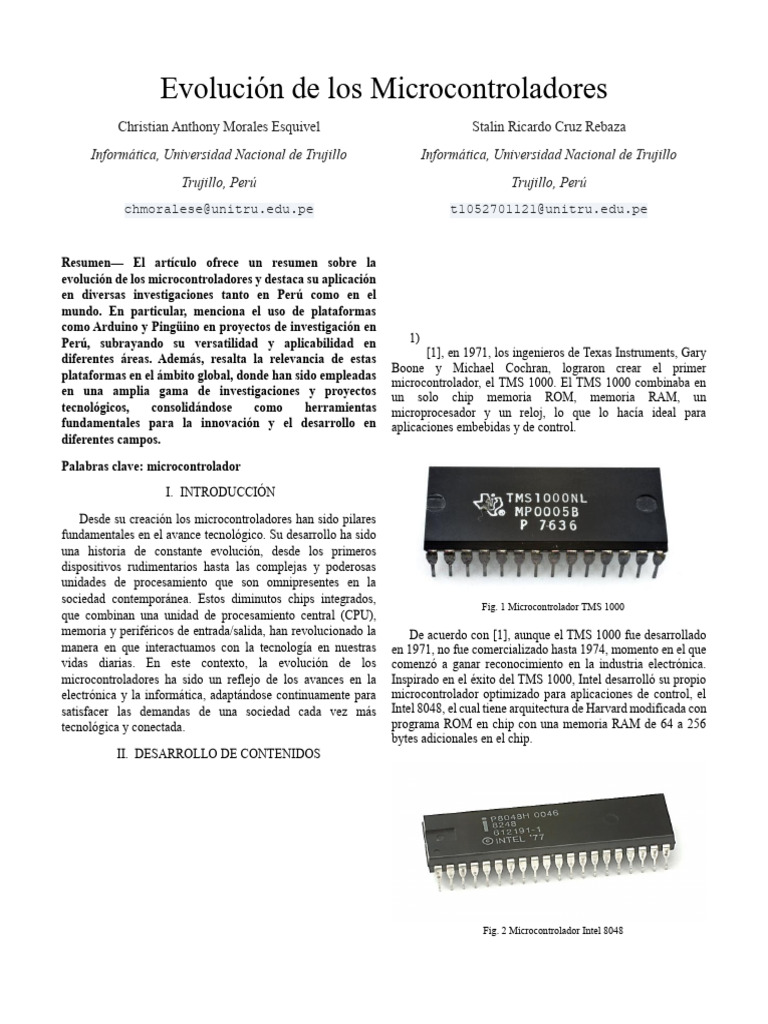 Evolución de Los Microcontroladores | PDF | Microcontrolador | Arduino