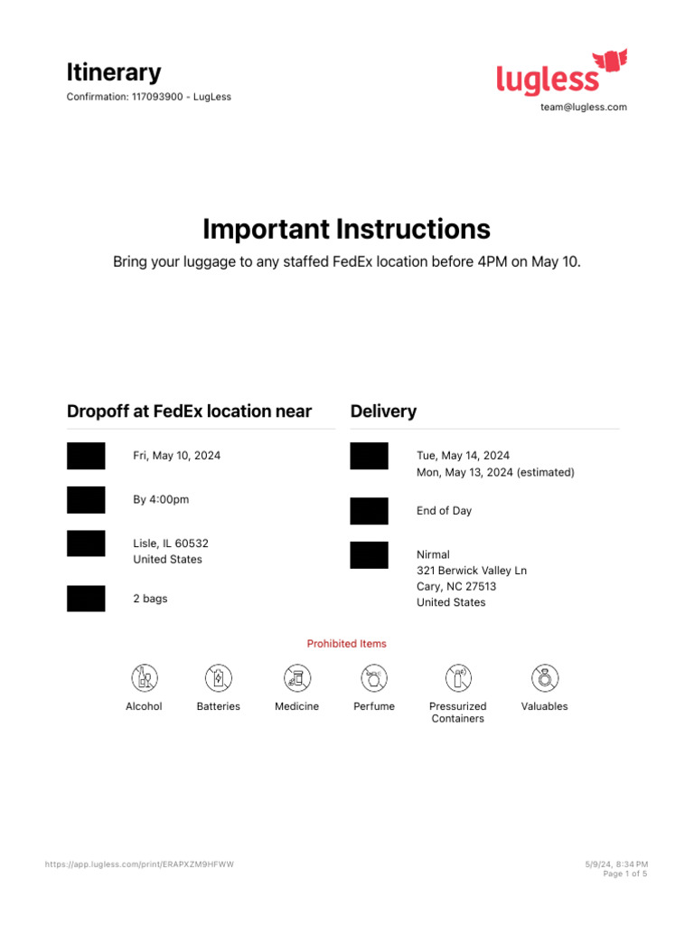 Print Labels - LugLess | PDF