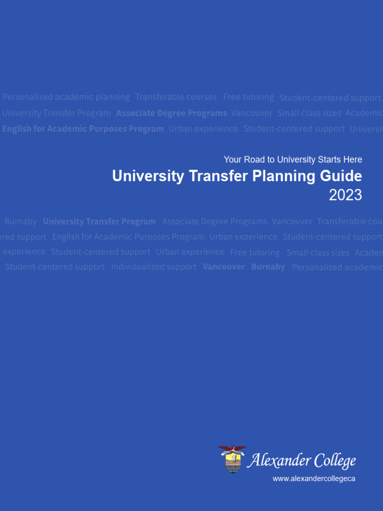 University Transfer Guide 2023 | PDF