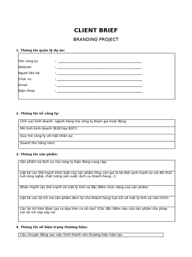 Client Brief | PDF