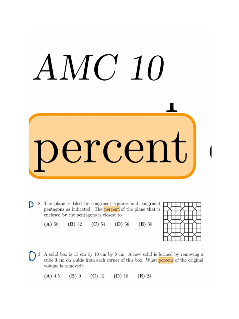 AMC 10 Percent | PDF