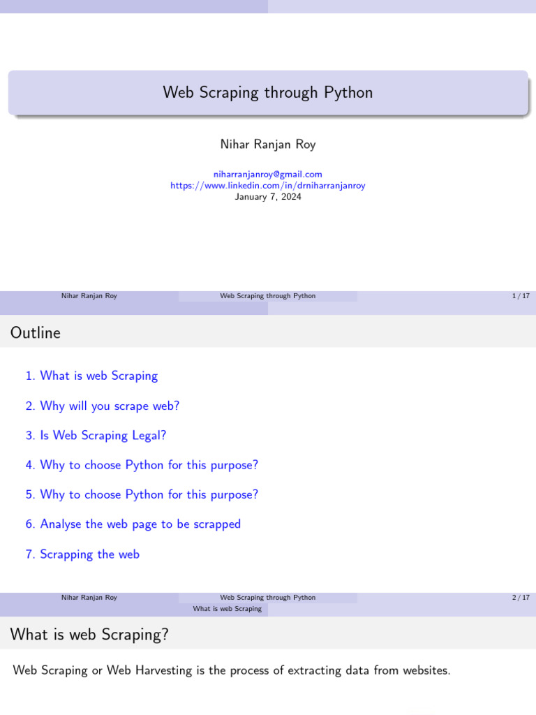 How To Web Scrap | PDF