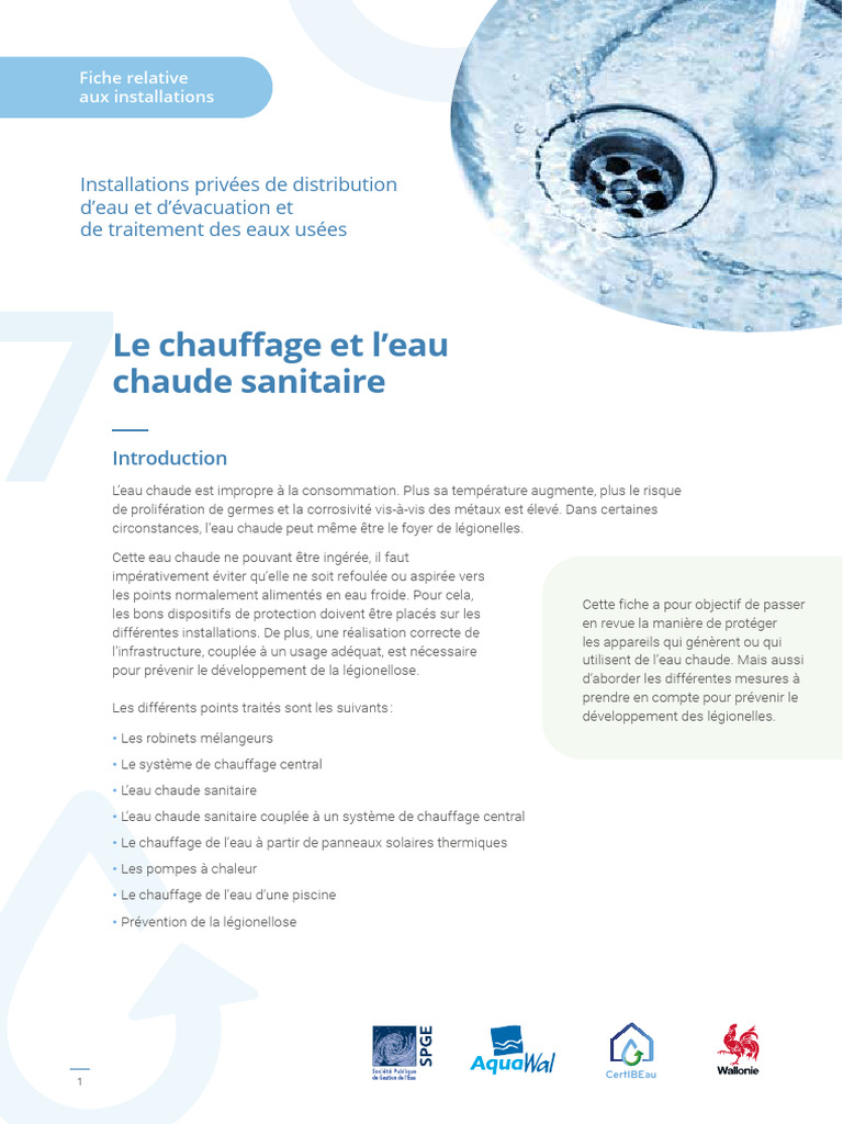 CERTIBEAU_5 Fiche_Chauffage et eau chaude sanitaire Installations | PDF