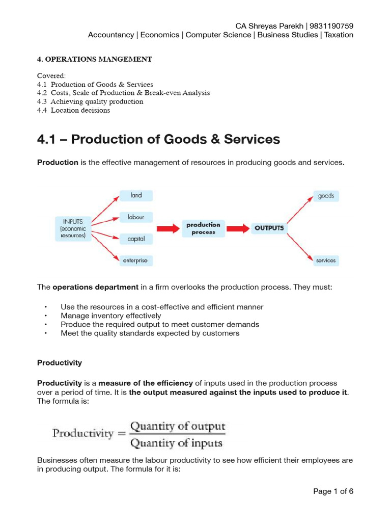 10 IGCSE BST - 4. Operations Notes Merged | PDF