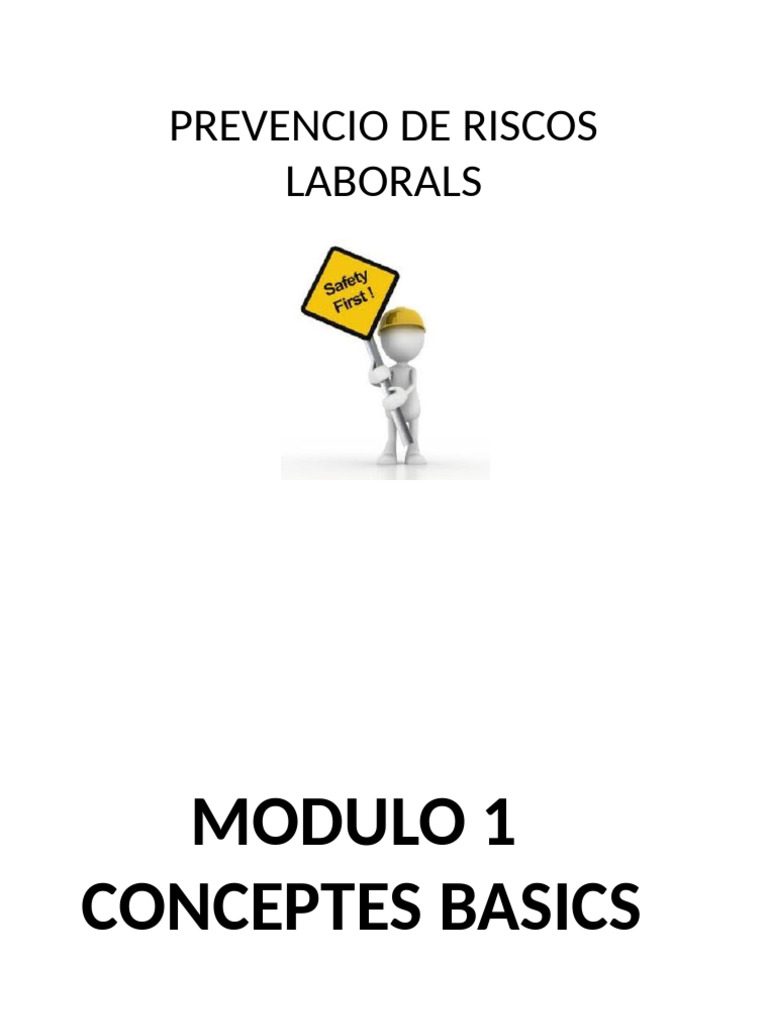 CURSO MODULO 1 RISCOS LABORALS CATALA | PDF