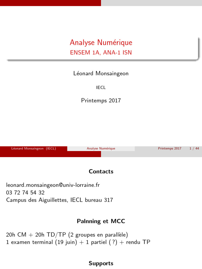 Cours 01 Erreurs | PDF