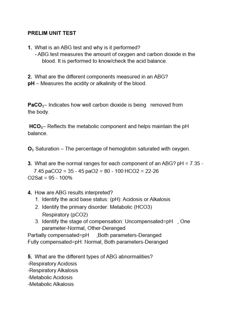 Prelim Unit Test | PDF