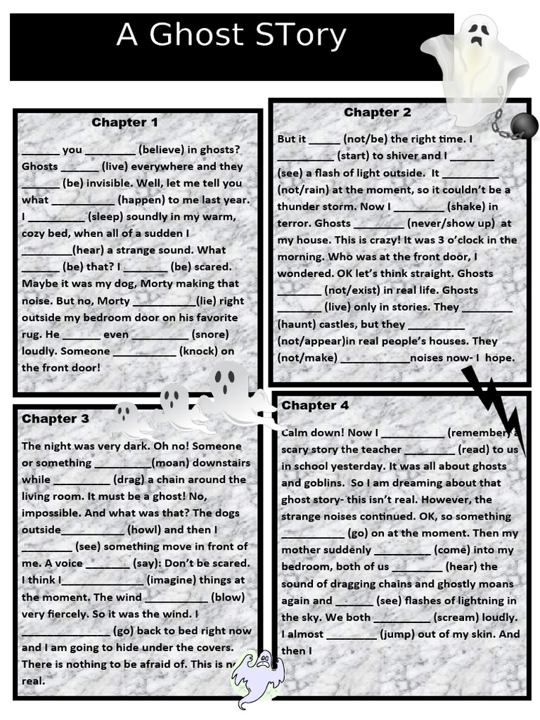 Ghost Story Tense Review With Key 68623 | PDF | Ghosts
