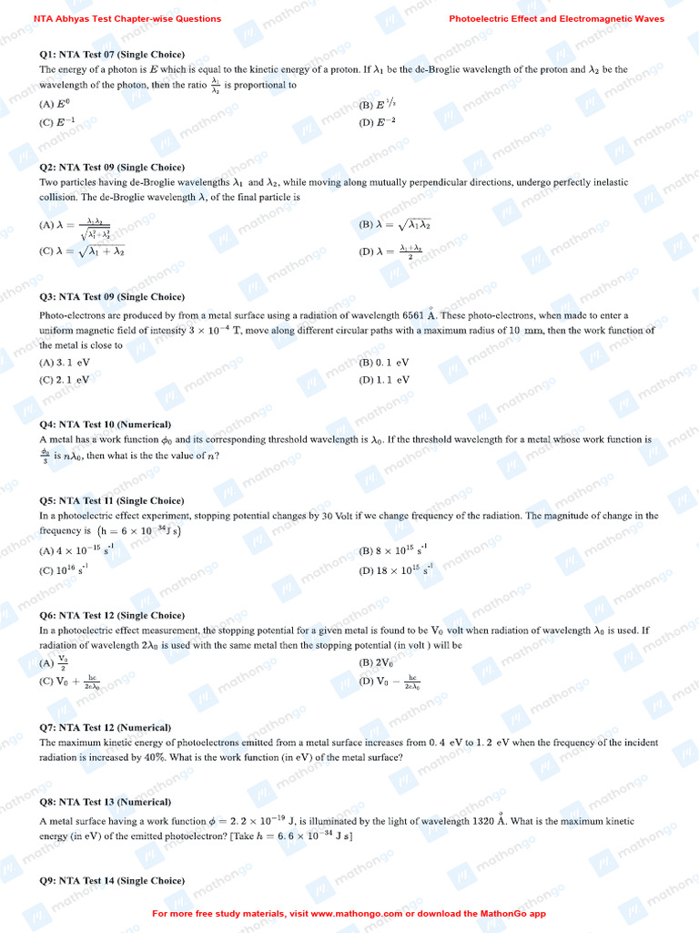22 Photoelectric Effect and Electromagnetic Waves | PDF | Photoelectric ...