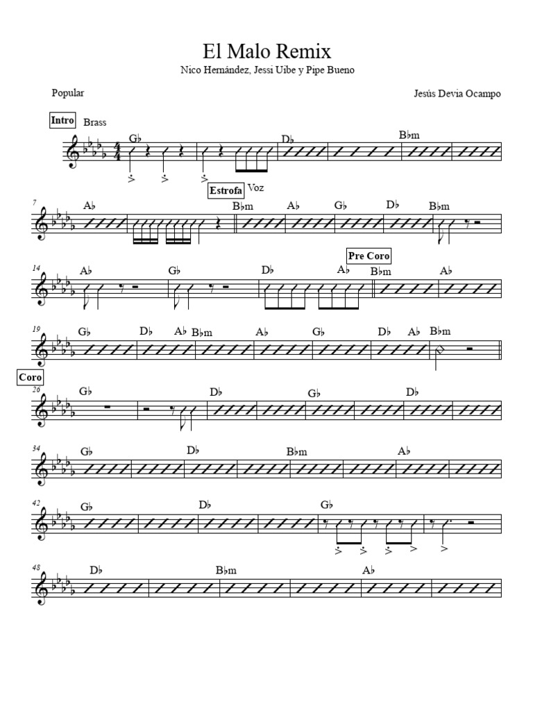 El Malo Remix (Proyecto Vox6) | PDF