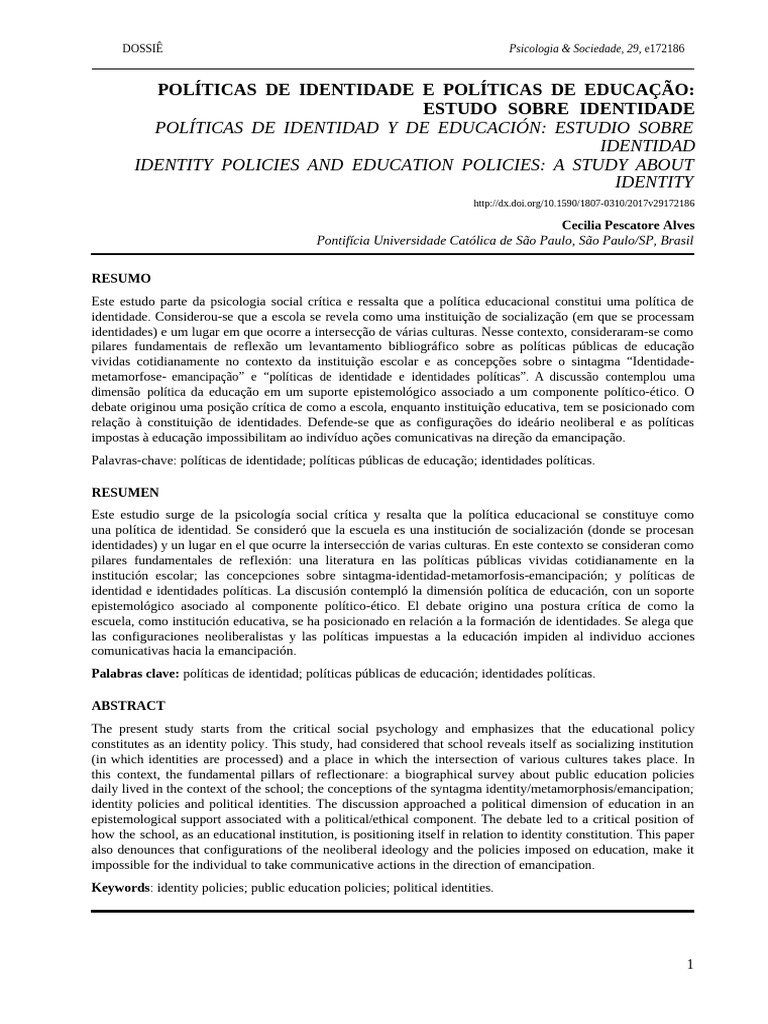 Aula 2 - PASCATORE ALVEZ - Identidade | PDF