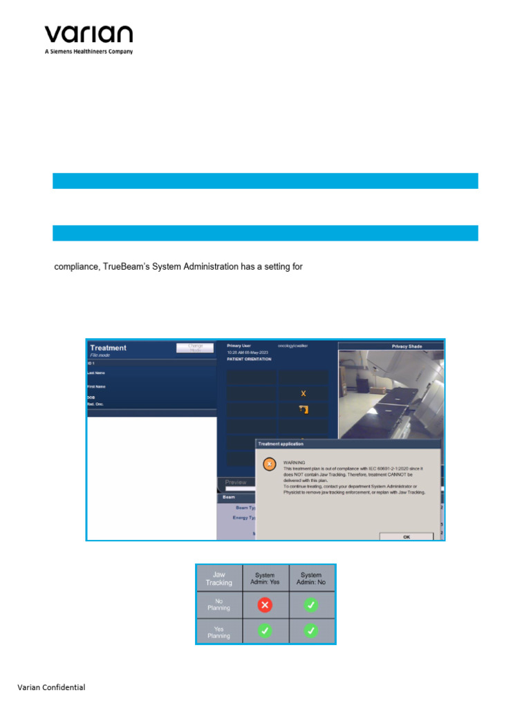 TrueBeam Jaw Tracking | PDF