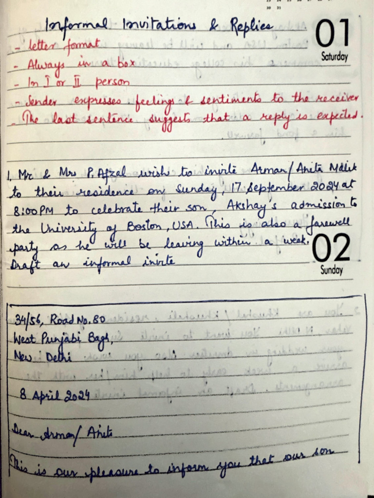 Informal Invitations and Replies | PDF