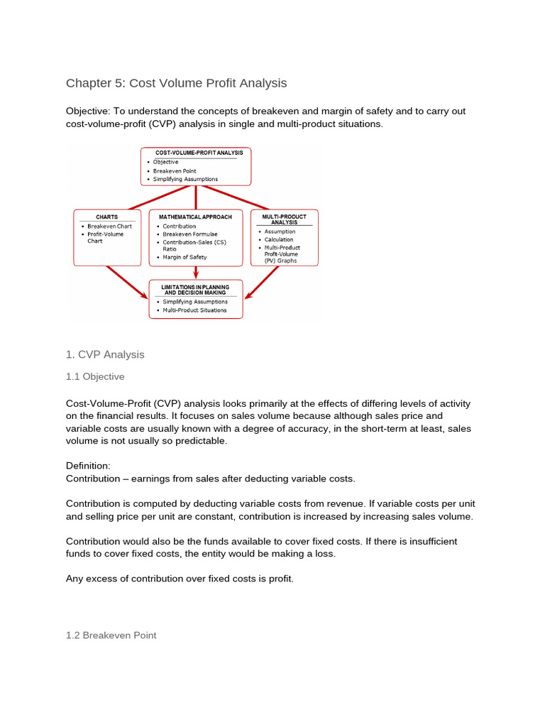 Chapter 5 - Cost Volume Profit Analysis | PDF