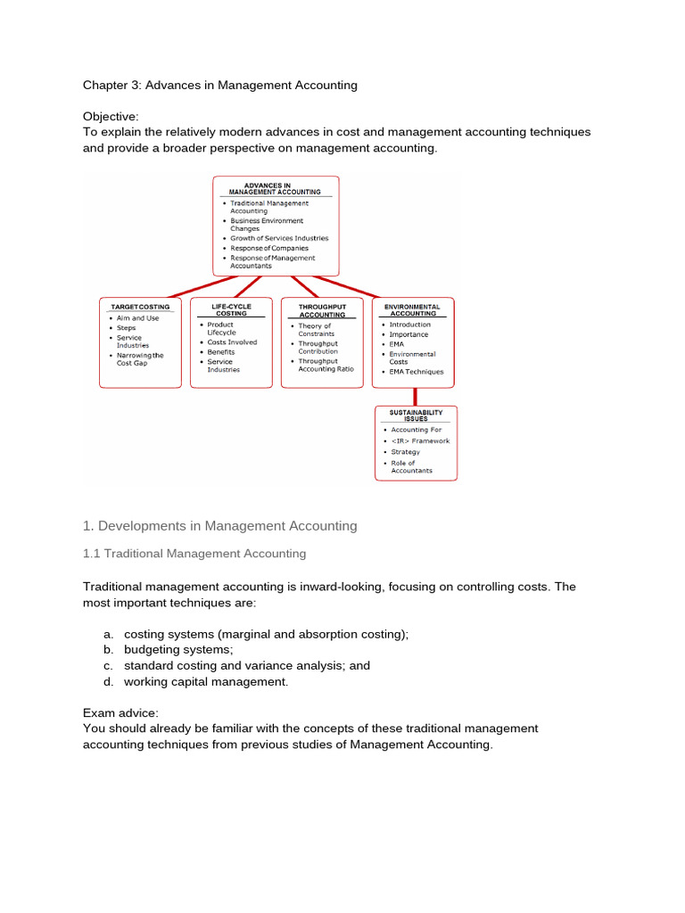 Chapter 3- Advances in Management Accounting | PDF