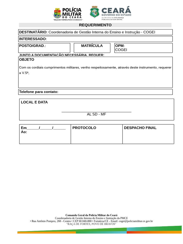 Modelo Requerimento | PDF