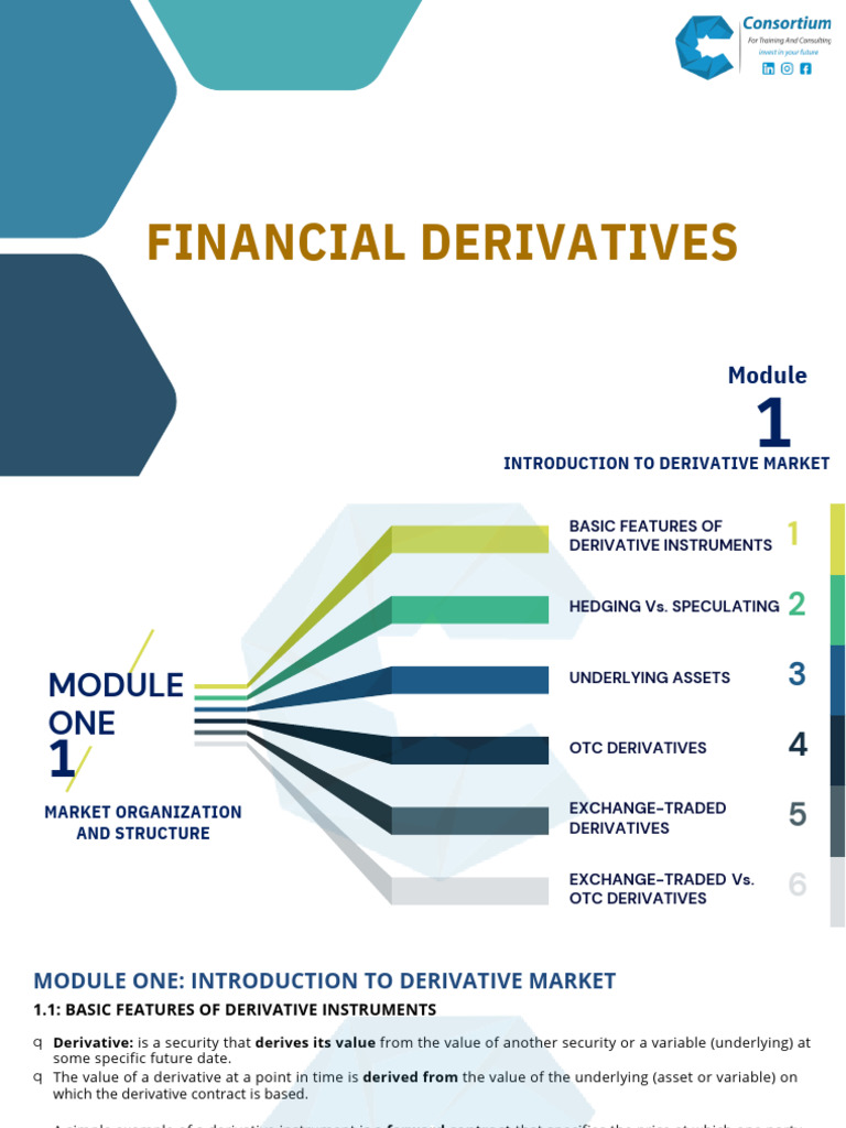 Financial Derivatives - MODULE ONE PDF | PDF