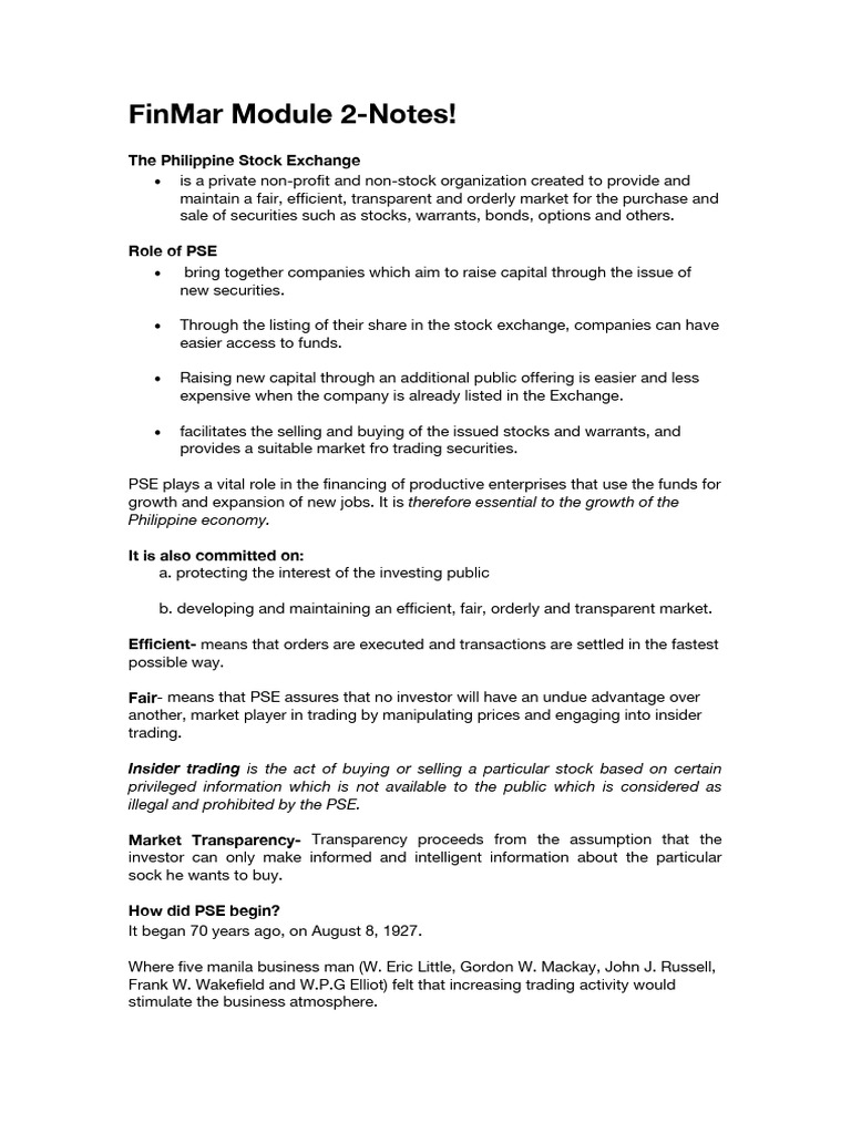 FinMar Module 2 | PDF