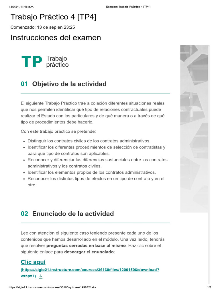 Trabajo Práctico 4 (TP4) Inst. Polit y Guber | PDF
