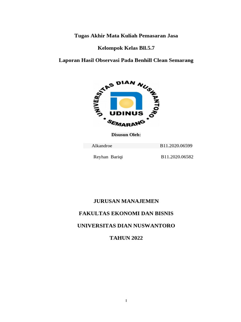 Benhill Clean Semarang | PDF