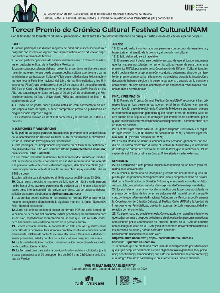 Premio Crónica - Estructura CCU 132x198 1 | PDF | México | Política