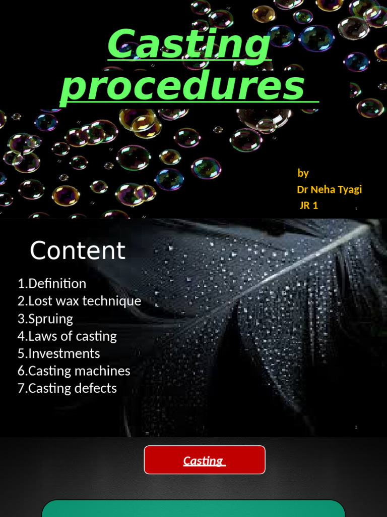 Casting Procedures | PDF