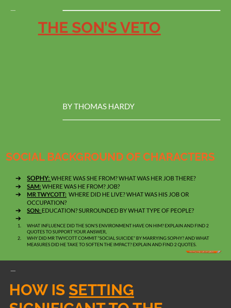 The Son's Veto Analysis | PDF