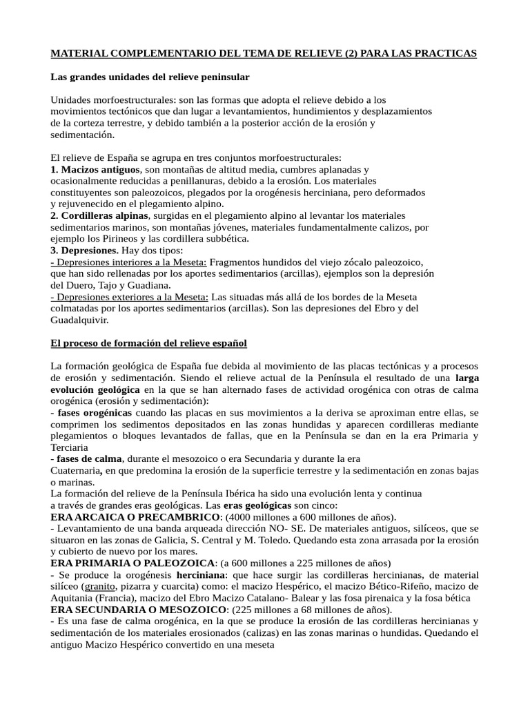 Material Complementario Relieve 2 | PDF