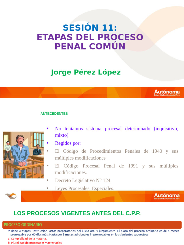 D.P.P. 1 - 11 Etapas Del Proceso Penal Común | PDF